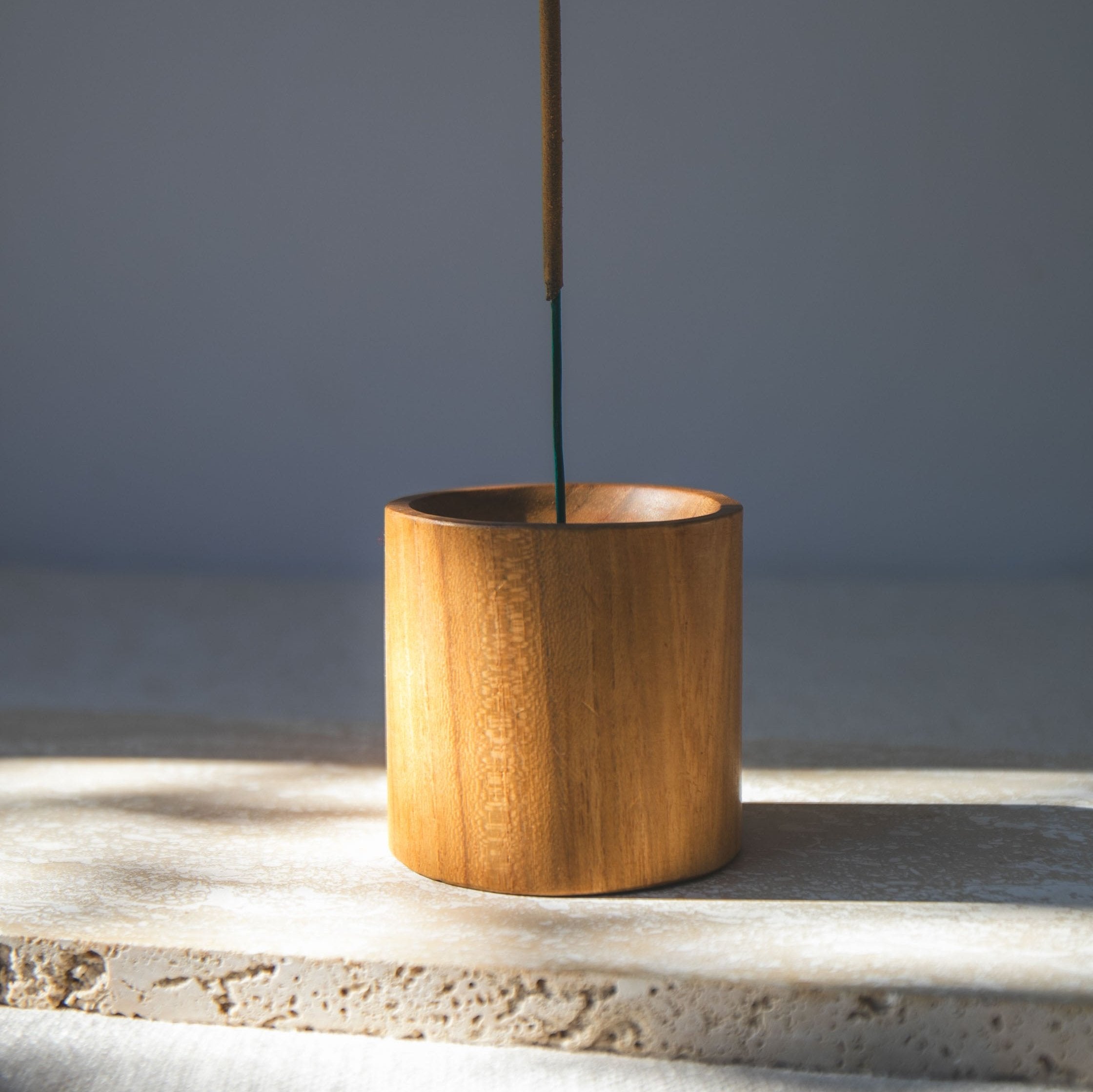 Cylinder Teak Wood Incense Holder – Holy Smoke Eco Incense